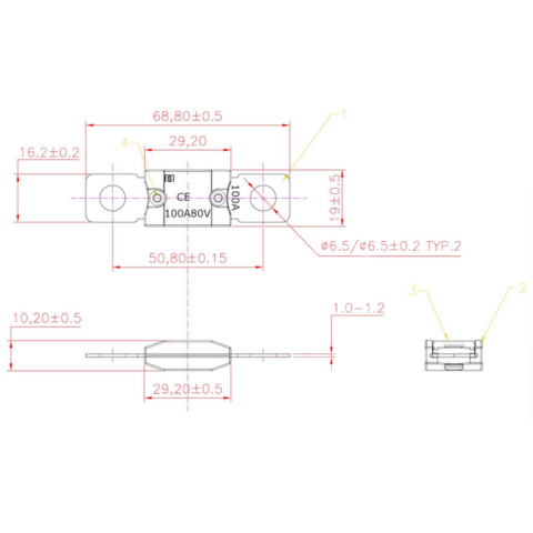 Mega Fuse 30A - 400A 80 Volts Ceramic - SOK Battery NZ